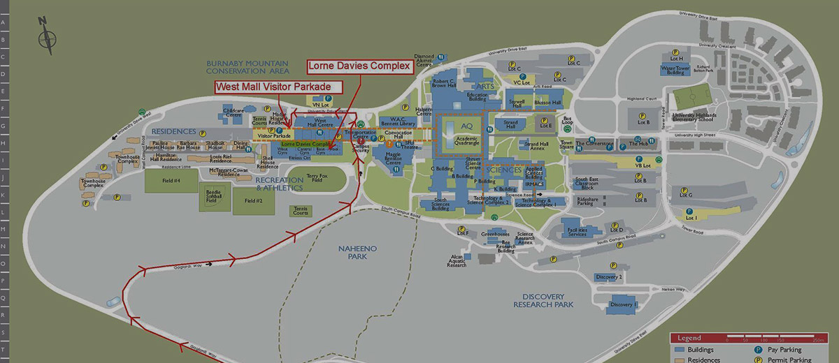 Directions – SFU Lacrosse Camps